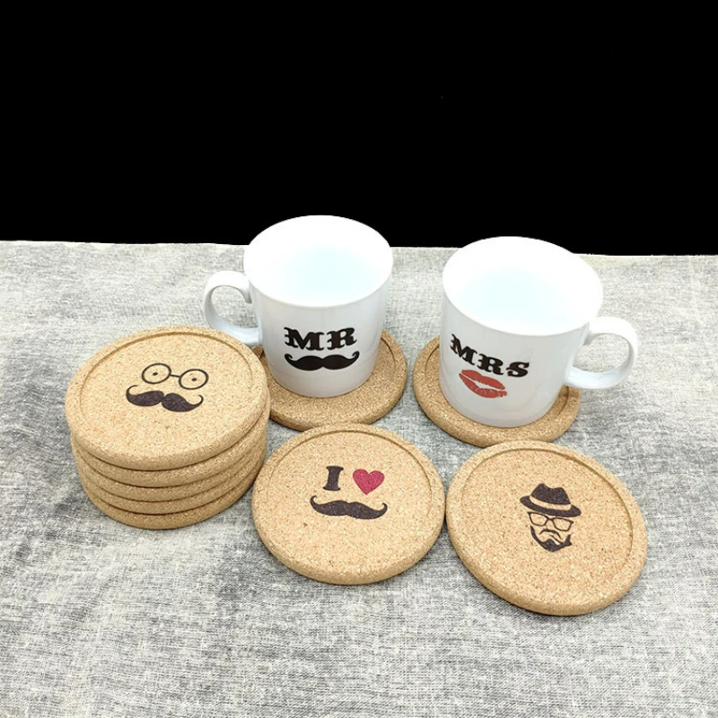 Round-cork-coaster-Nordic-simple-creative-heat-insulation-pad-three ...