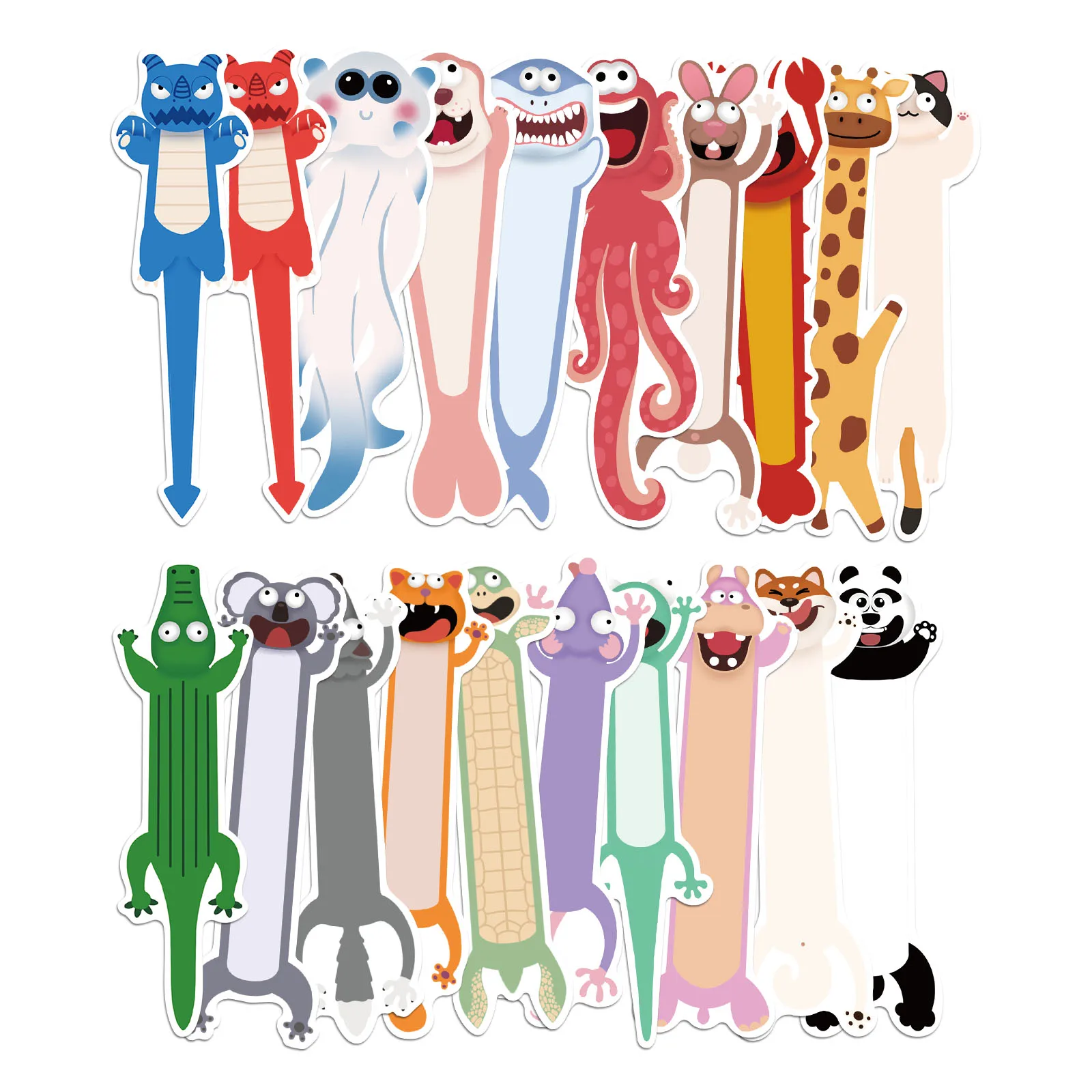 30PCS Cartoon Animal Bookmark Student Book Decoration Reading Label ...