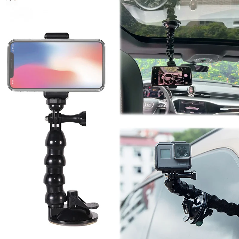 Car Suction Cup Phone Holder in Car Window Glass Flexible Bracket ...