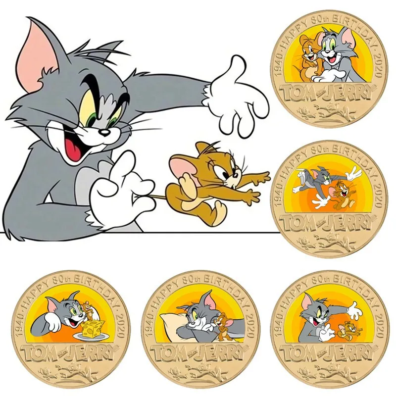 Tom-and-Jerry-Commemorative-Coins-Kawaii-Anime-Action-Figure-Toys-Cards ...