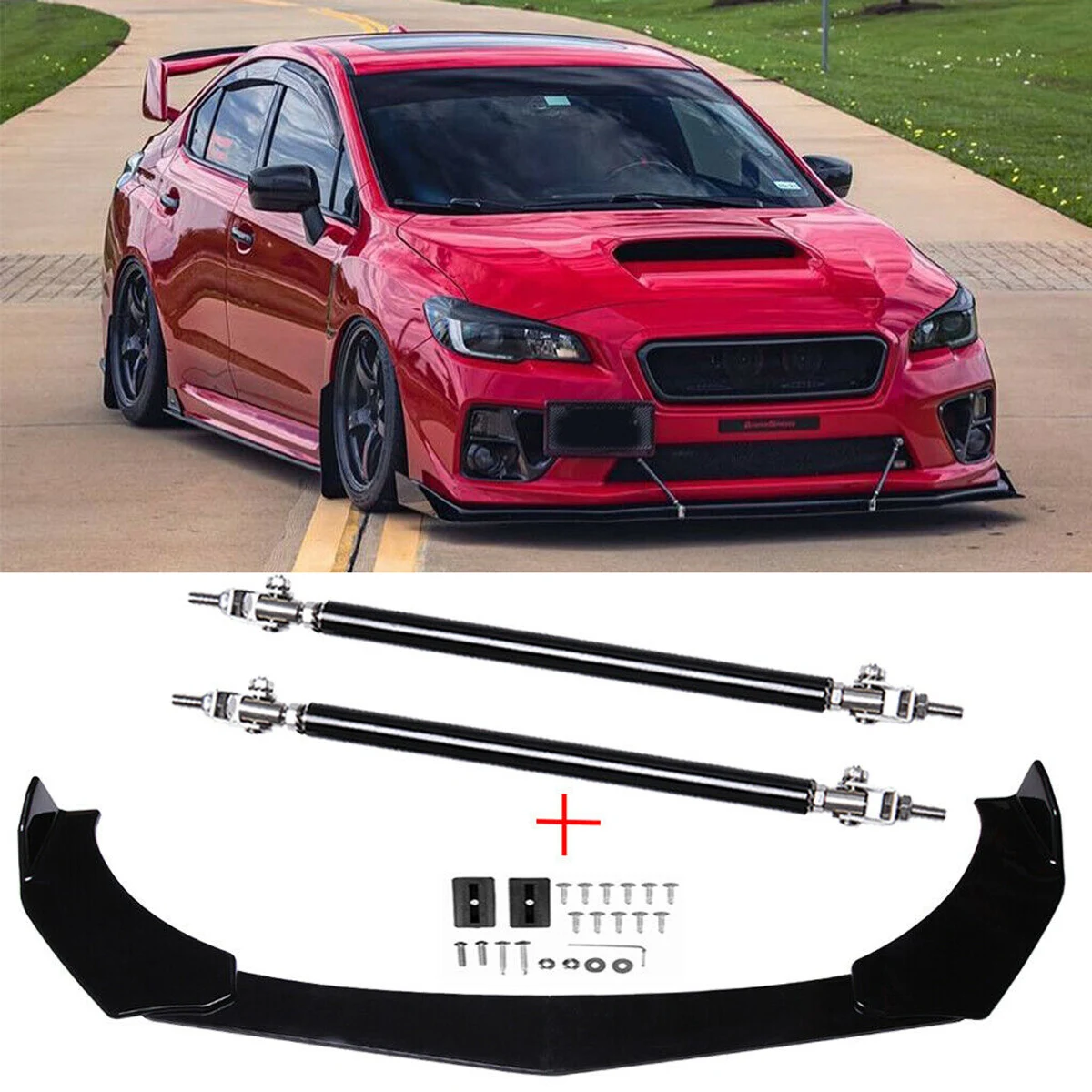 Universal Front Bumper Lip Side Splitter Diffuser Body Kits Protector ...
