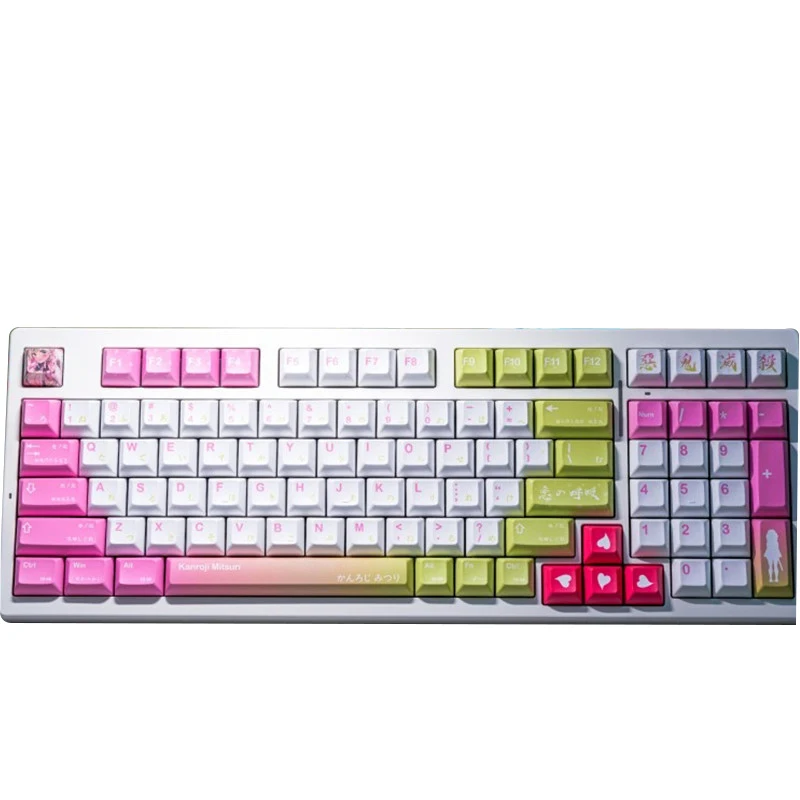 KCA-Profile-PBT-Material-Anime-Demon-Sayler-Kanroji-Mitsuri-Keycaps-140 ...