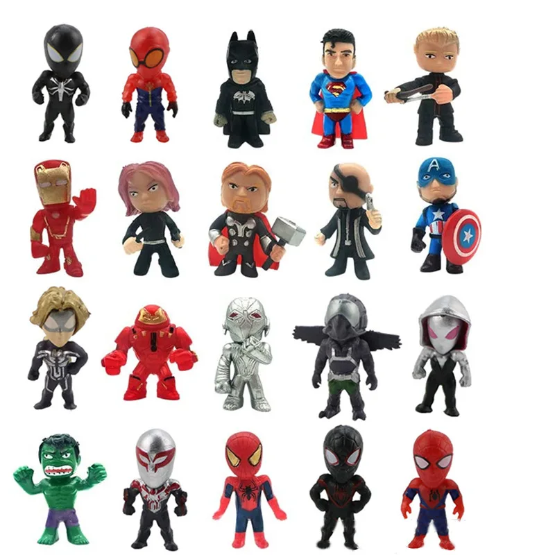 Disney-20pcs-set-Marvel-Avengers-Hulk-Thor-Spider-Man-venom-Captain ...