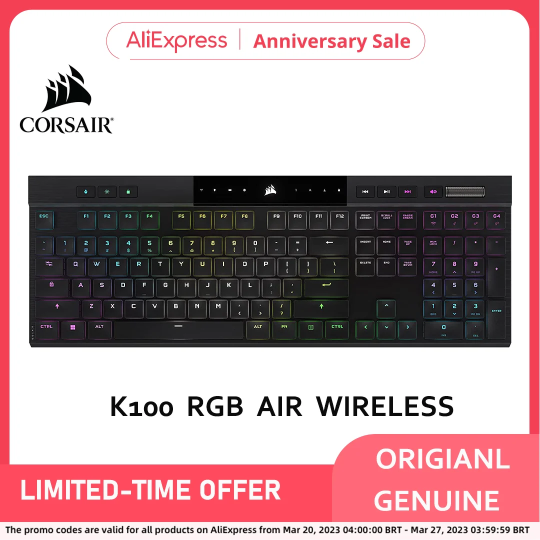Corsair-K100-AIR-Wireless-RGB-Mechanical-Gaming-Keyboard-Ultra-Thin-Sub ...
