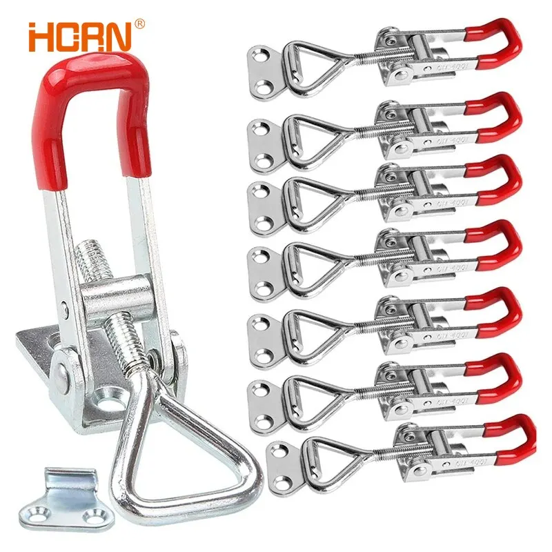 1/2PCS Heavy Iron Adjustable Buckle Lock Clamp Box Buckle Clamp Door ...