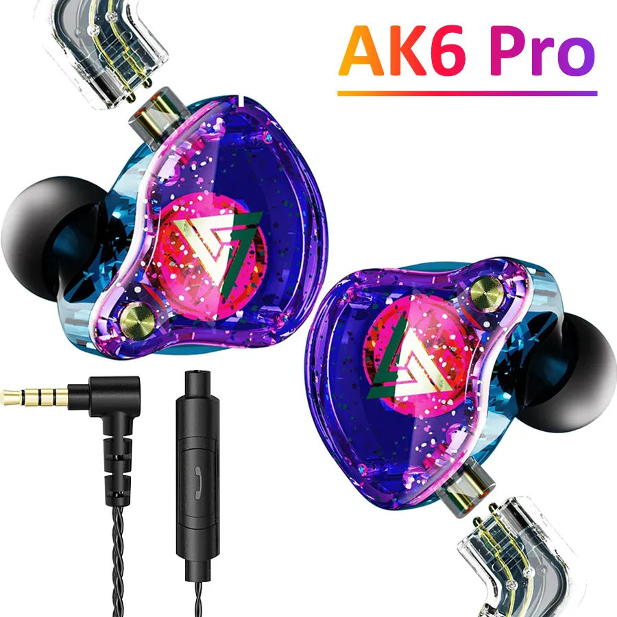 Fone de Ouvido QKZ AK6 Pro Original com Driver de Cobre HiFi, Fone com ...