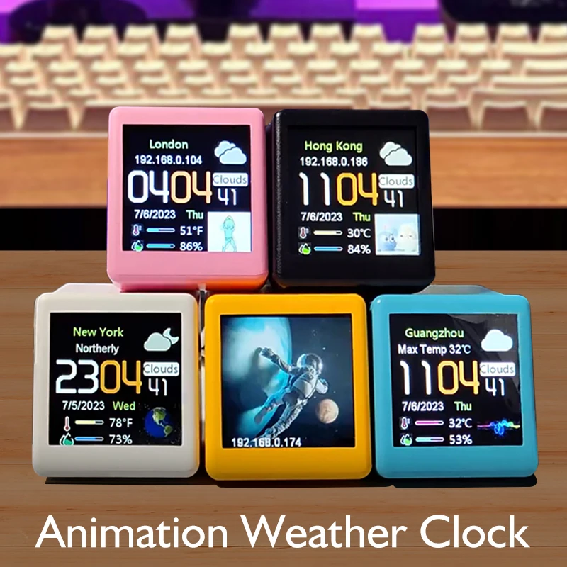 MINI-Size-Smart-WIFI-Weather-Station-Clock-Small-Album-Photo-Frame ...