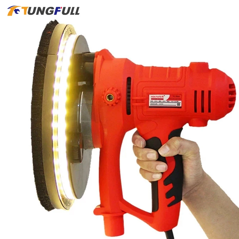 Dustless-Electric-Drywall-Sander-Wall-Putty-Polisher-Hand-Grinder-Led ...