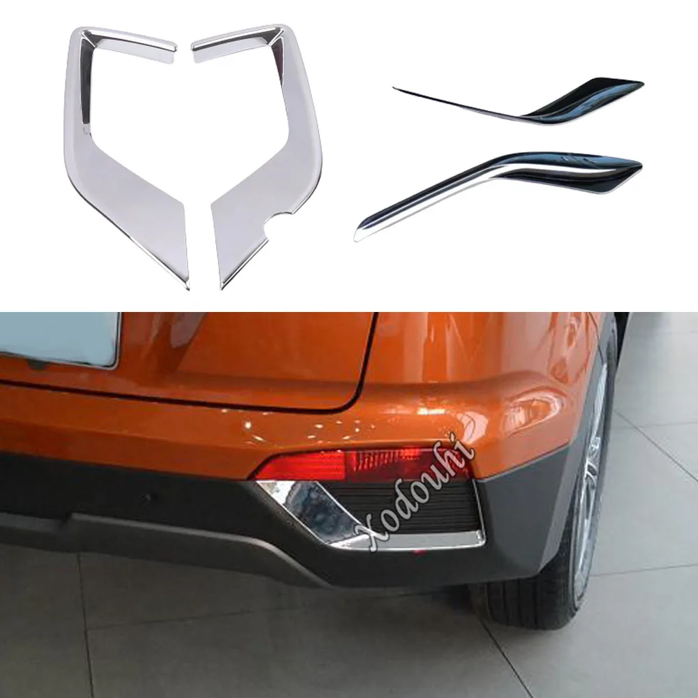 Eyebrow Chrome Rear Bumper Corner Protection Trim Fog Light Eyelid ...