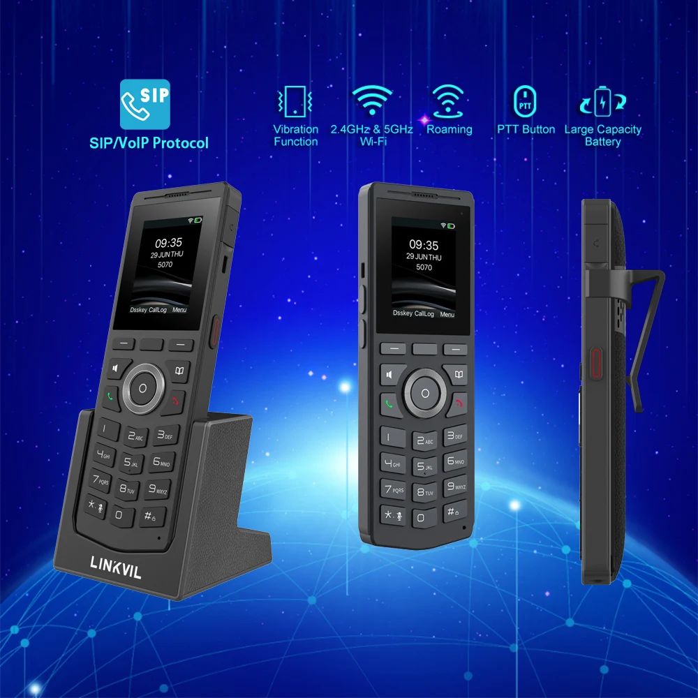 LINKVIL-Wireless-SIP-Telephone-Portable-WiFi-IP-Phone-with-Belt-Clip ...
