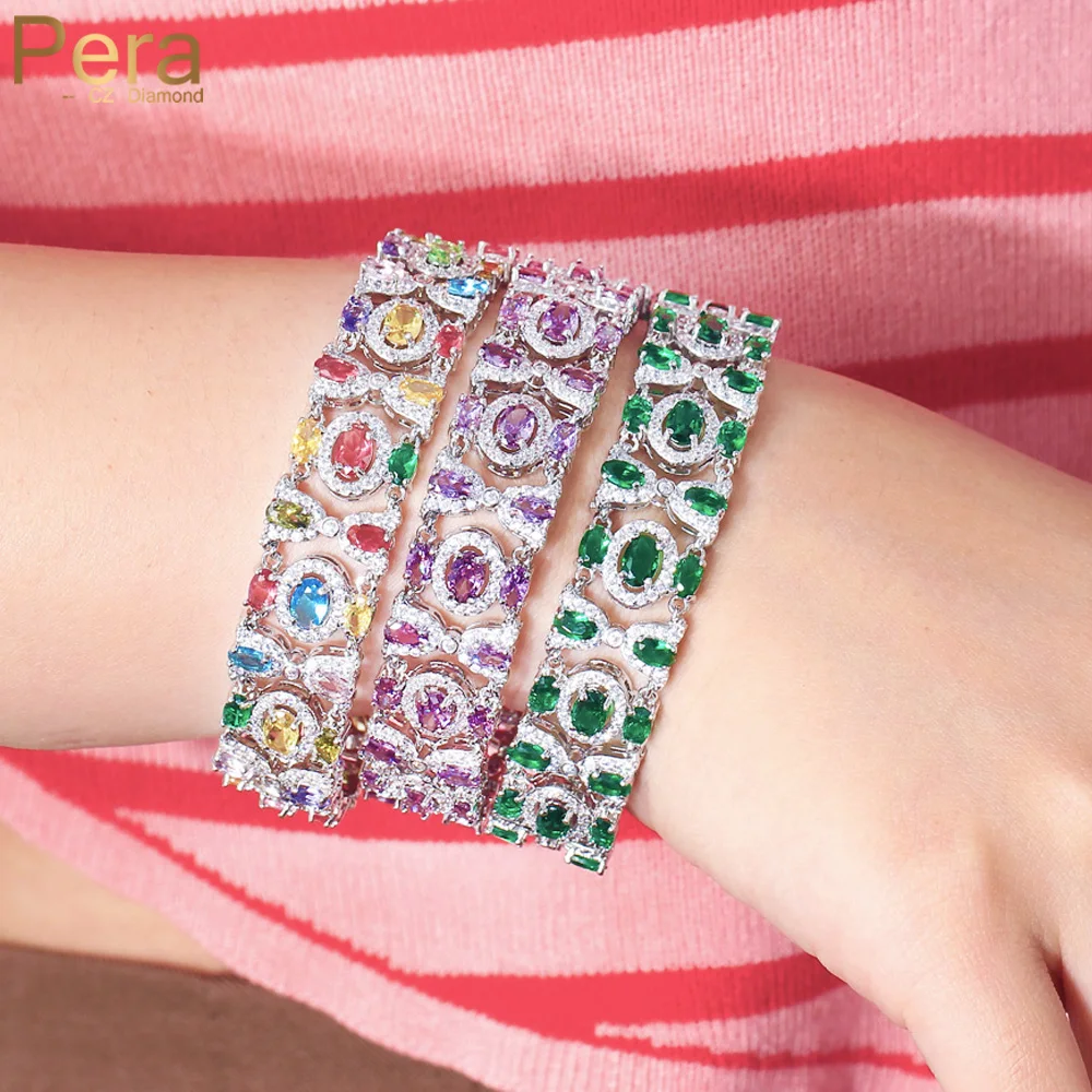 Pera-Bohemia-Style-Multicolor-CZ-Stone-Big-Wide-Tennis-Chain-Bracelets ...