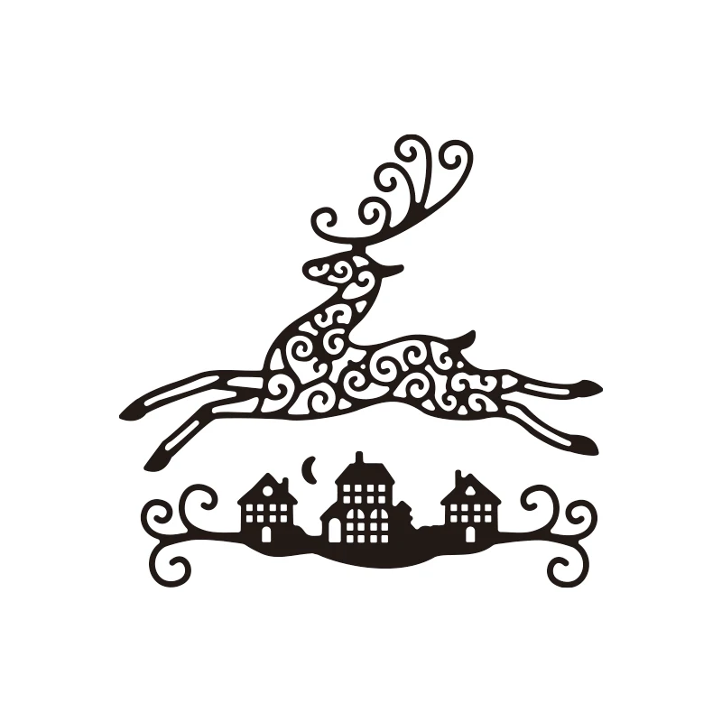 Elegant Reindeer Silhouette