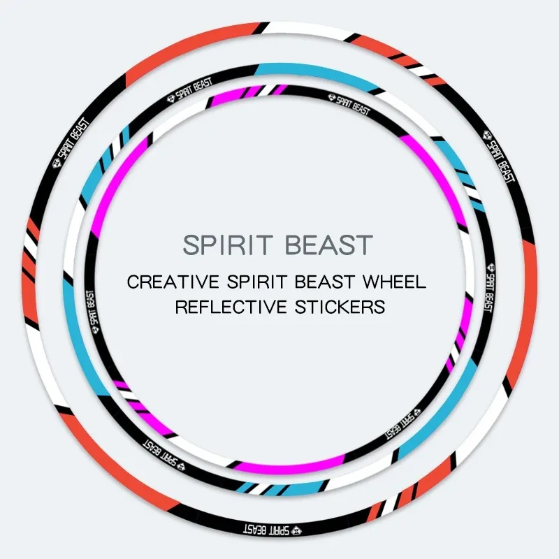 SPIRIT-BEAST-Motorcycle-Tyre-Decoration-Stickers-Reflective-Motocross ...