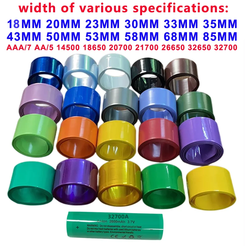 1m-lot-Battery-PVC-heat-shrink-tube-AAA-7-14500-18650-21700-Lithium ...