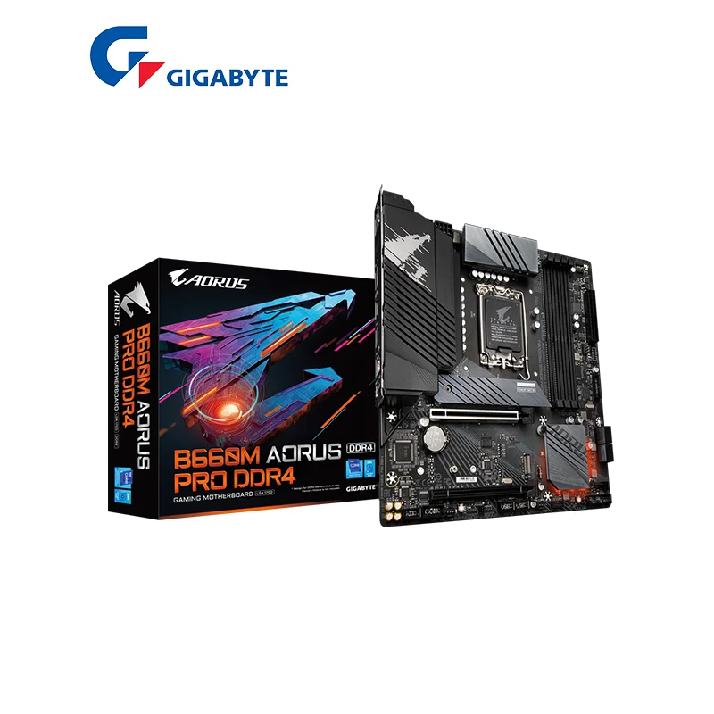 GIGABYTE GA B660M AORUS PRO DDR4 nuevo Intel®B660 DDR4 PCI-E 4,0 5333(O.C.) MHz 128G soporte 12 ...