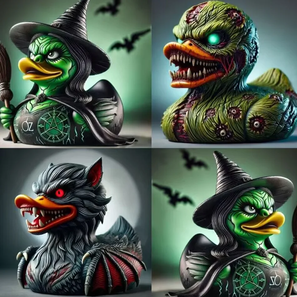 Special-Shaped Duck Ornament Alien Duck Statue Wicked Funny Resin Duck ...