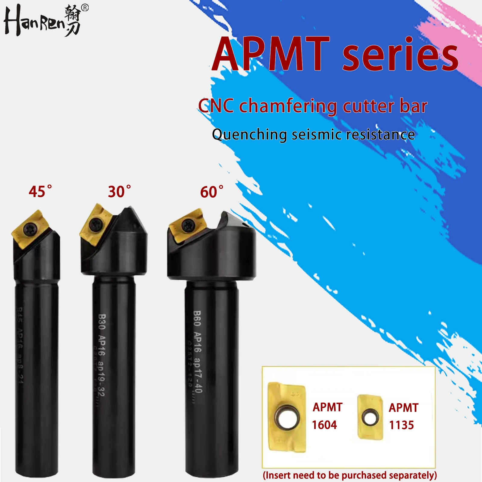 CNC-Chamfer-Cutter-30-45-60-Carbide-tool-APMT1135-APMT1604PDER ...