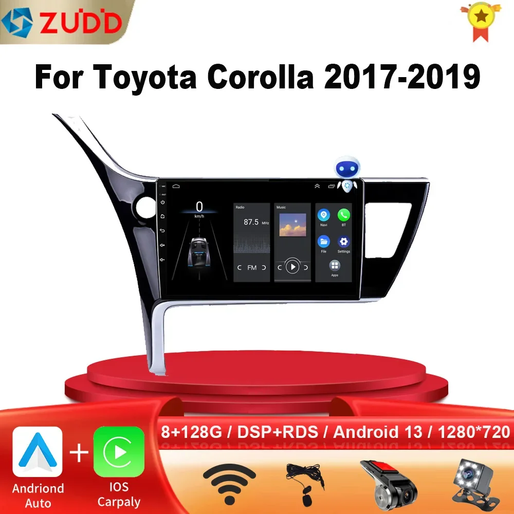 Android-13-For-Toyota-Corolla-11-Auris-E180-2017-2018-2019-Car-Radio ...