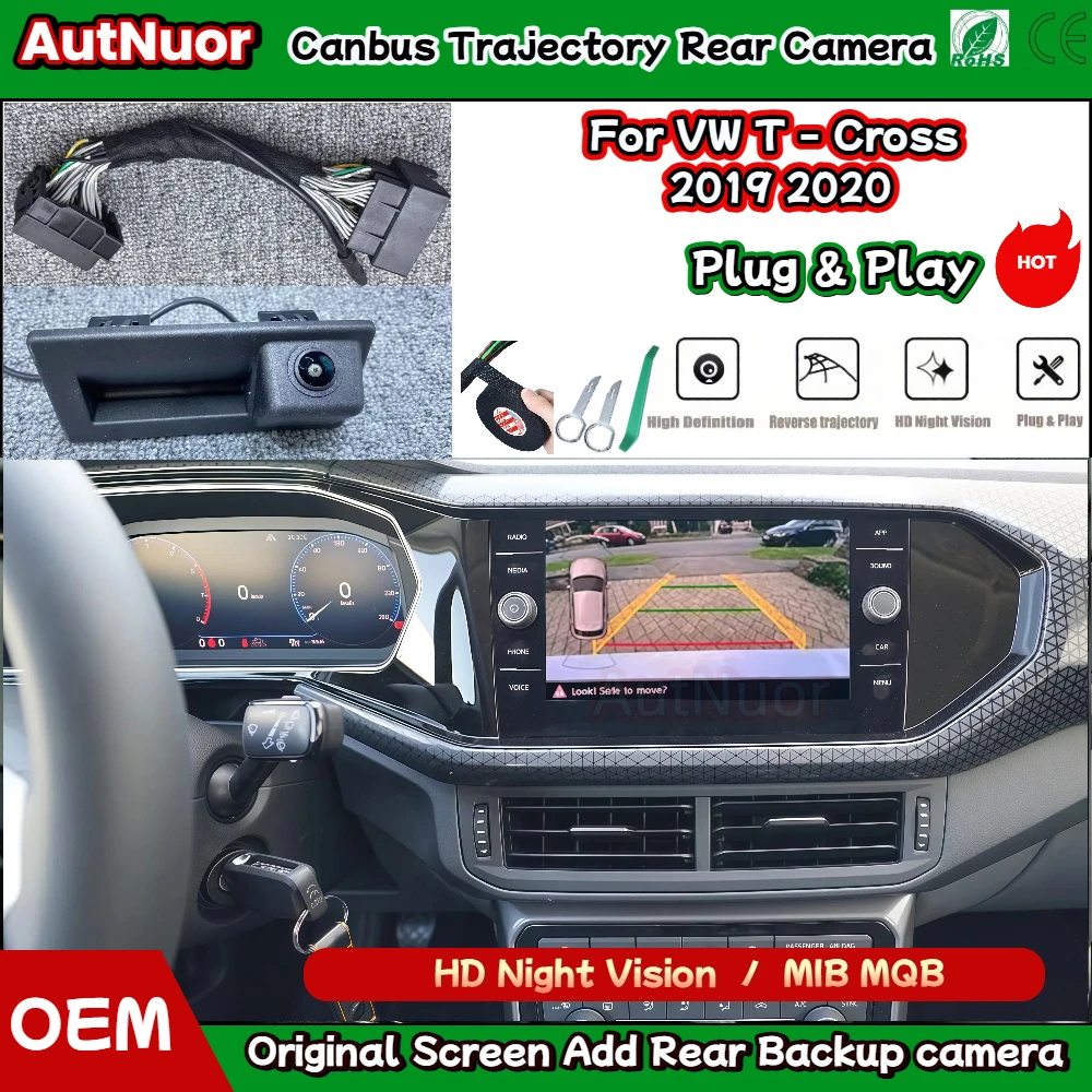 Rear Reverse Backup Camera, HD Night Vision, VW T - Cross 2019 2020 ...