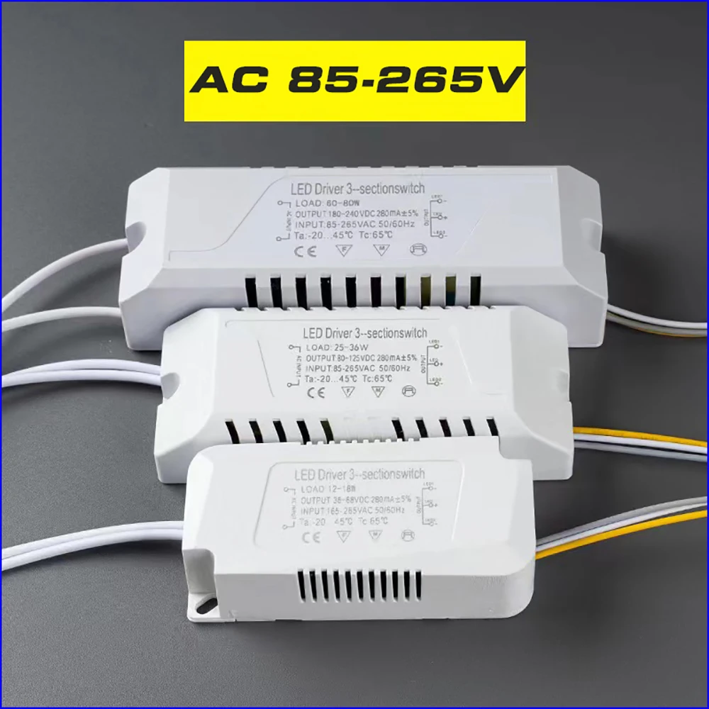 AC-Input-85-265V-Isolation-LED-driver-With-3Colors-LED-transformer-25 ...