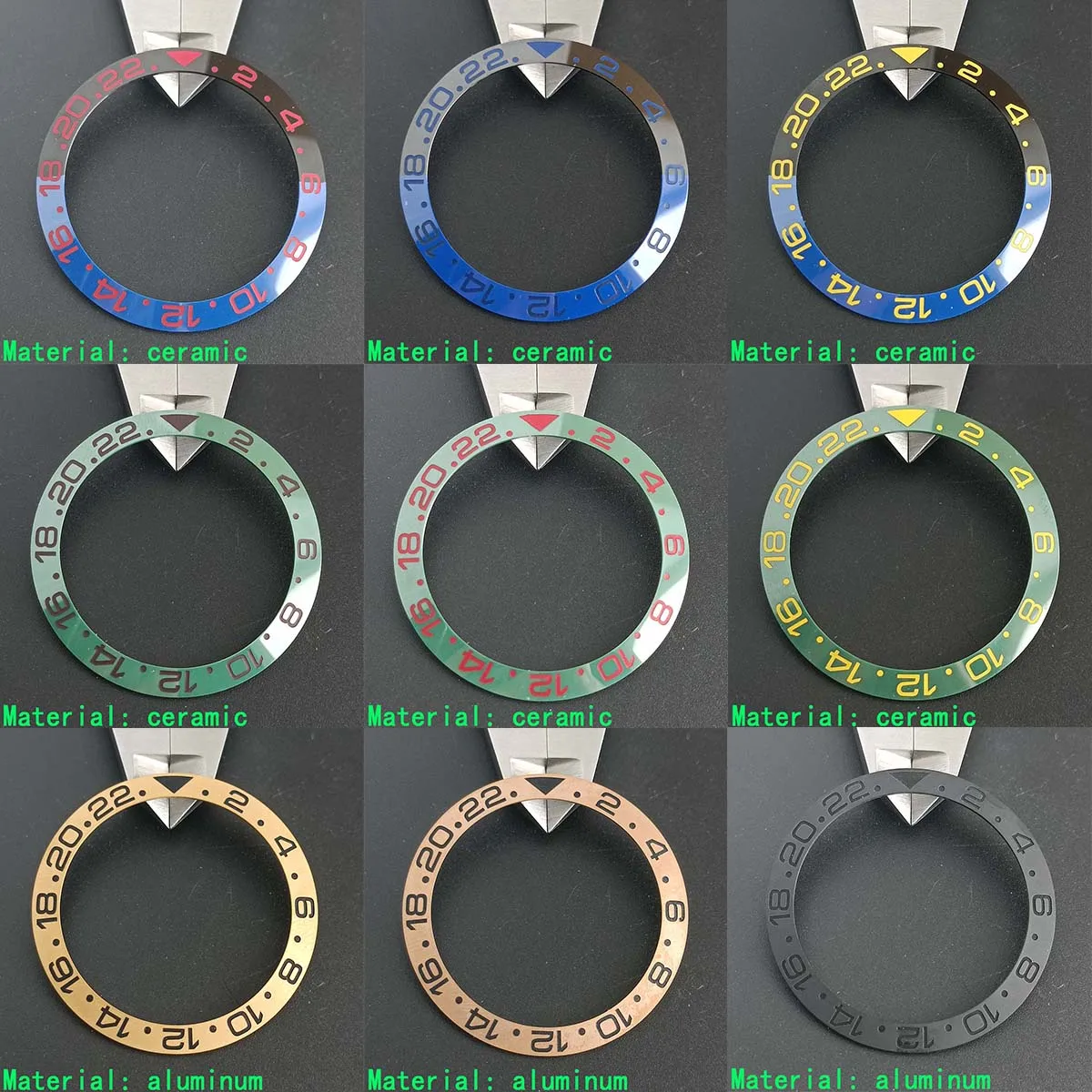 38mm-Ceramic-aluminium-Bezel-Insert-For-Mens-Watch-Watches-Replace-Accessories-Watchsuper-Face ...