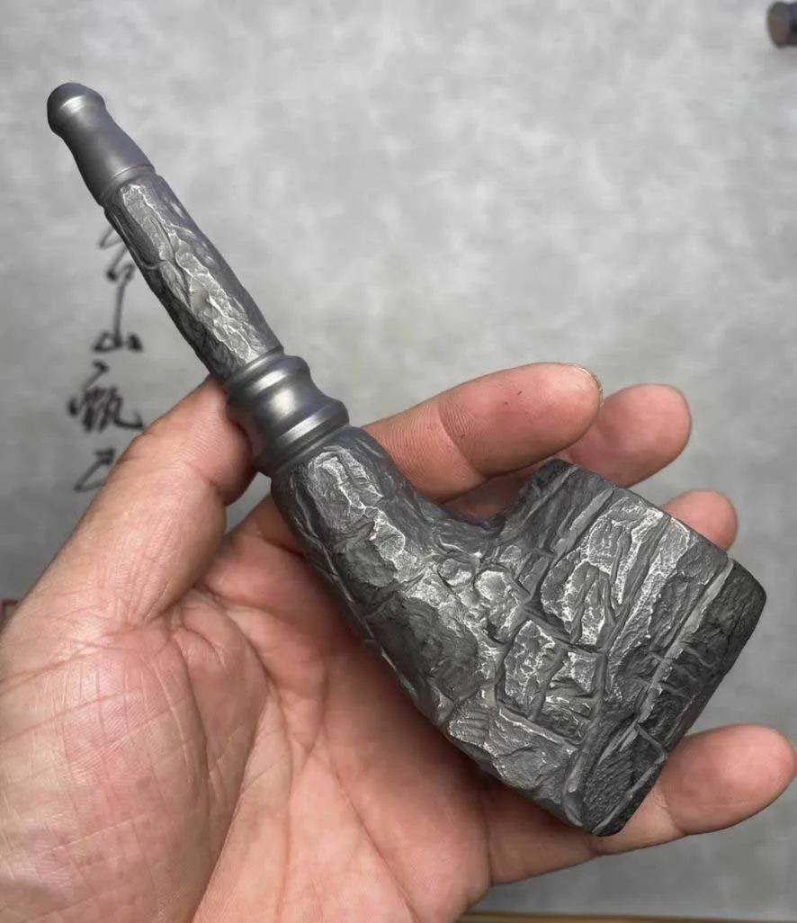 1-Piece-Custom-Made-Titanium-alloy-Pipe-With-Stone-Engraving-Solid-for ...
