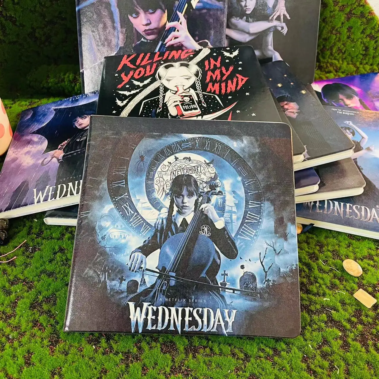 New Wednesday Addams Blank Paper Notebook Square Books Girl Figure ...