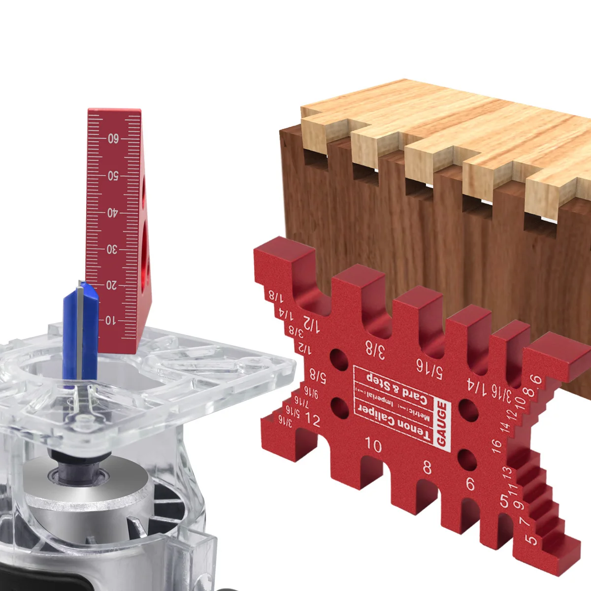 Aluminum-Dovetail-Jig-and-Triangle-Ruler-Kit-2Pc-Router-Saw-Table ...