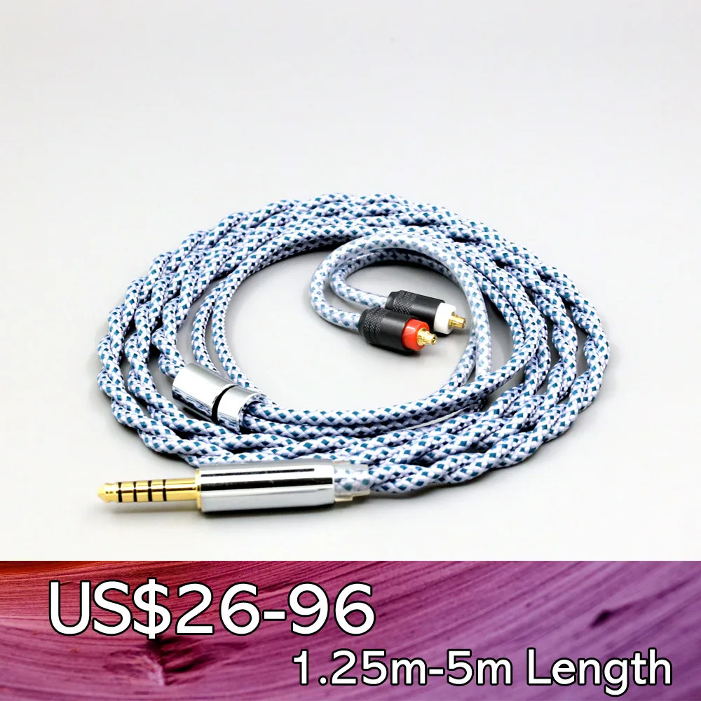 99-Pure-Silver-Mix-Graphene-OCC-Shielding-Earphone-Cable-For-Sony-IER ...