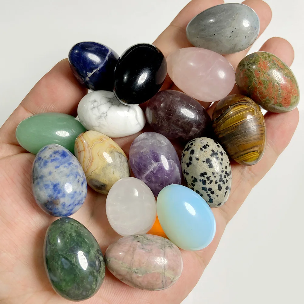 Natural Stone Egg Statue Agates Crystal Reiki Healing Opal Egg ...