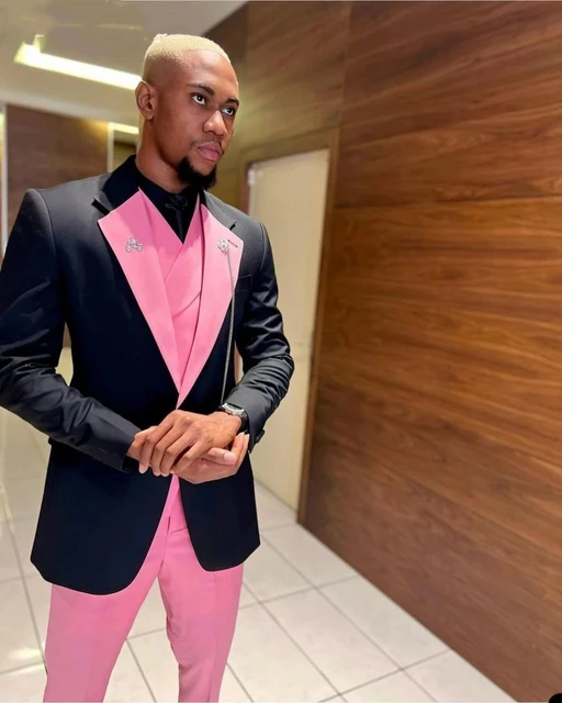 Black And Pink Tuxedo For Prom
