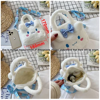 Sanrio Plush Bag Kawaii Kuromi Cinnamoroll Melody Cartoon Anime Handbag ...