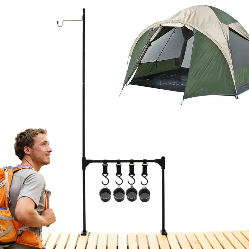 Camping-Hang-Rack-Table-Collapsible-Aluminum-Alloy-Desk-Rack-With-Hooks ...