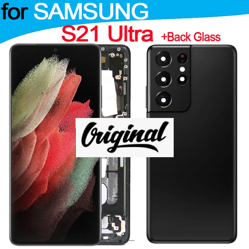 Original-AMOLED-LCD-Replacement-for-SAMSUNG-Galaxy-S21-Ultra-Touch ...
