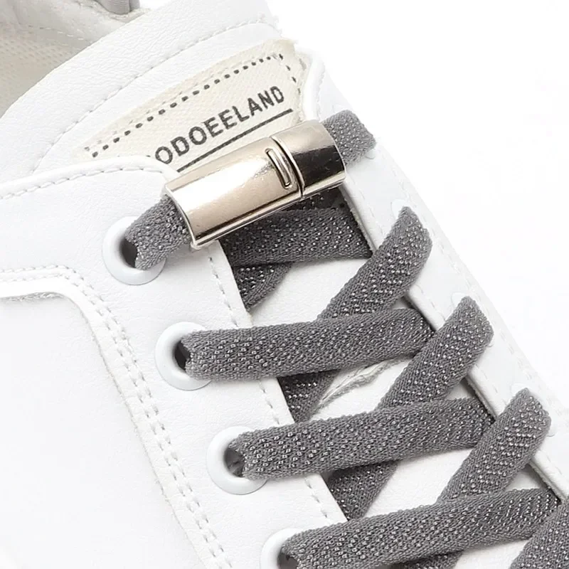 Cadar-os-de-fechadura-magn-tica-para-t-nis-Elastic-Laces-Flat-Shoelace ...