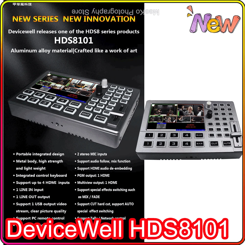 Devicewell Hds8101 Screen Video Switcher 5-inch Full-hd Lcd Display 4 ...