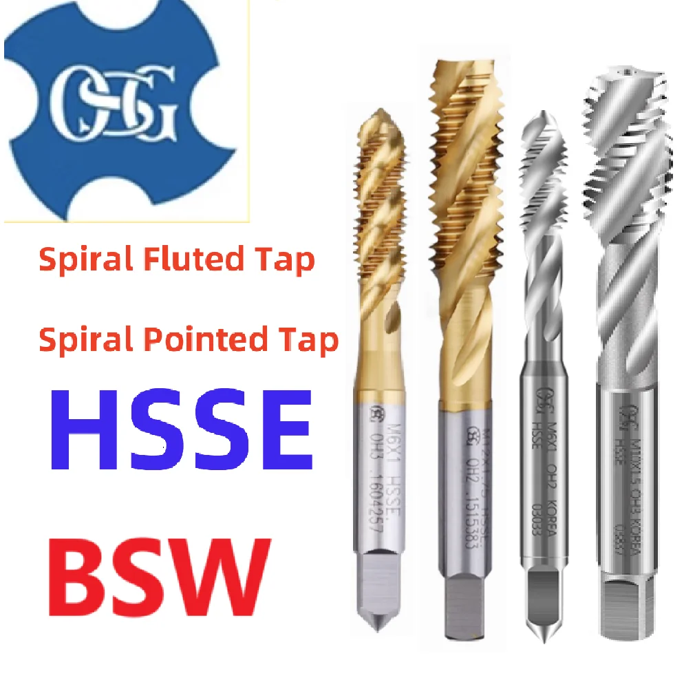 1PCS-British-Original-OSG-JIS-Tin-Coated-Spiral-Fluted-Tap-BSW1-8-5-32 ...