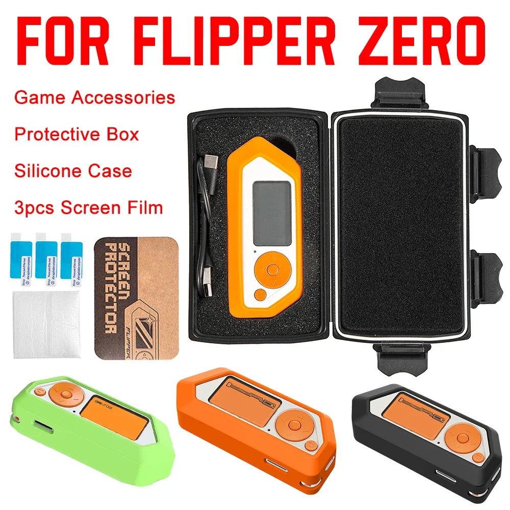 Protective-Box-Carrying-Case-For-Flipper-Zero-Game-Console-Portable-Silicone-Cover-3pcs ...