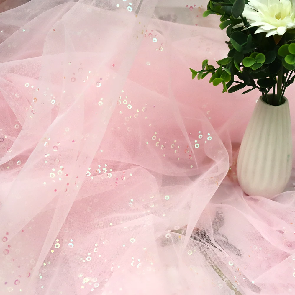 Pink Tulle Fabric