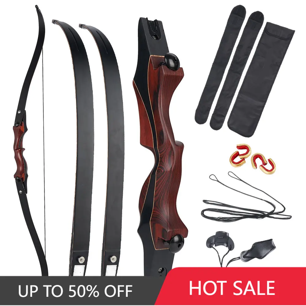 Toparchery 50lbs Recurve Bow | Traditional Recurve Bow Ilf | Recurve ...