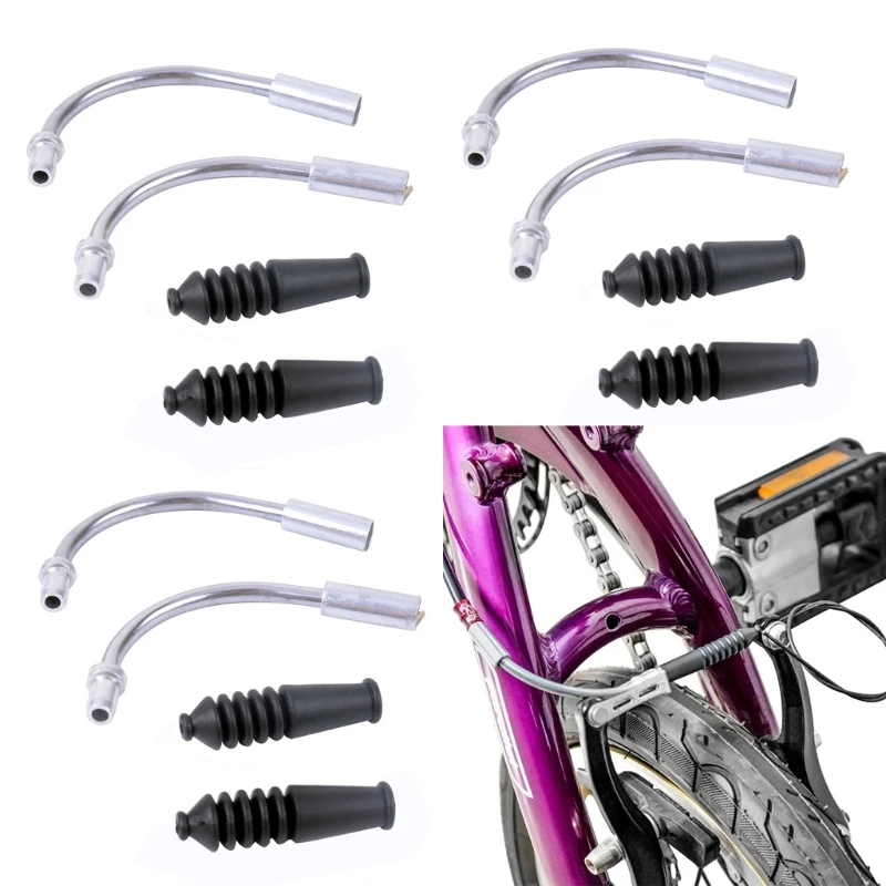 8-Pcs-Bicycles-Brake-Pipe-Bike-V-Brake-Noodles-and-Boot-Set-Bend-Tube ...