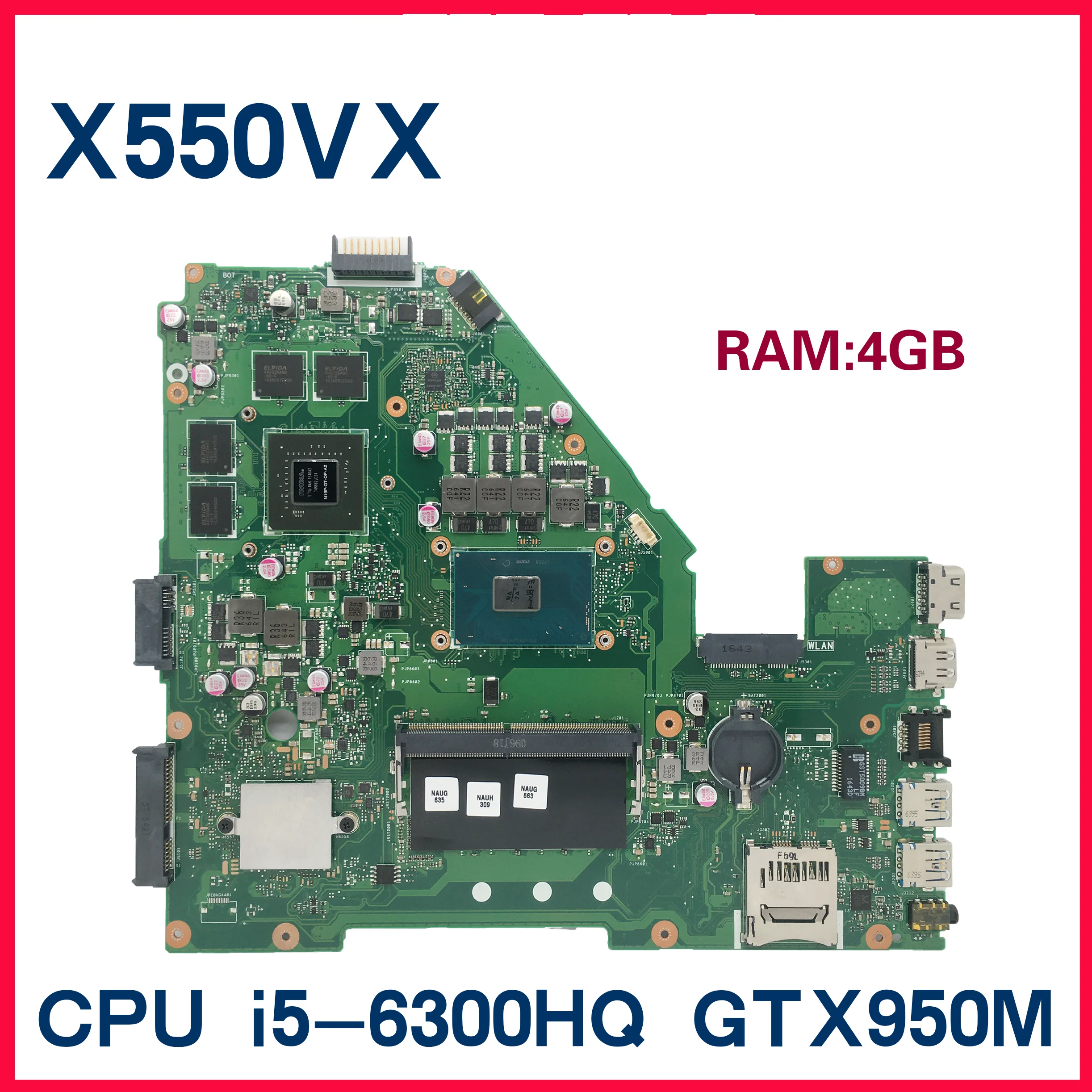Placa-base-X550VX-para-ordenador-port-til-para-ASUS-W50Q-X550VQ-X550VXK ...