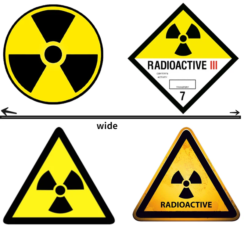 Warning-Radioactive-Reflective-Car-Stickers-1-To-8-Radiation-Decals ...