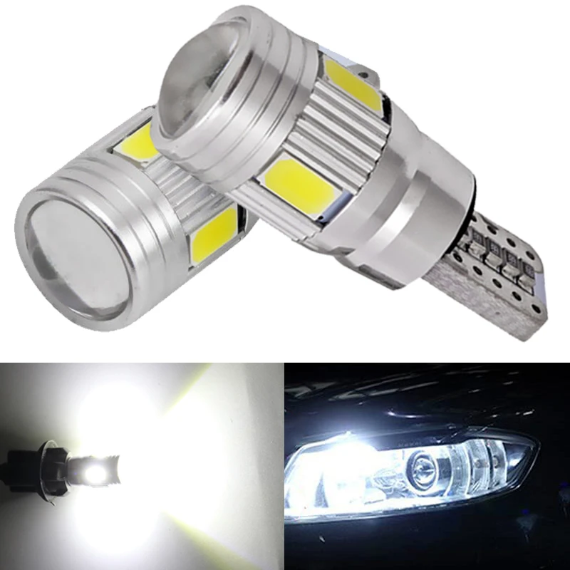 2x Car 5W5 LED Bulb T10 W5W LED Signal Light Canbus 12V 6000K Auto ...