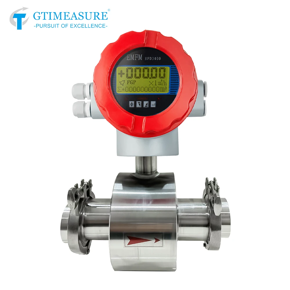 Electromagnetic-Flow-Meter-Water-Clamp-Connection-PTFE-Lining-220VAC ...
