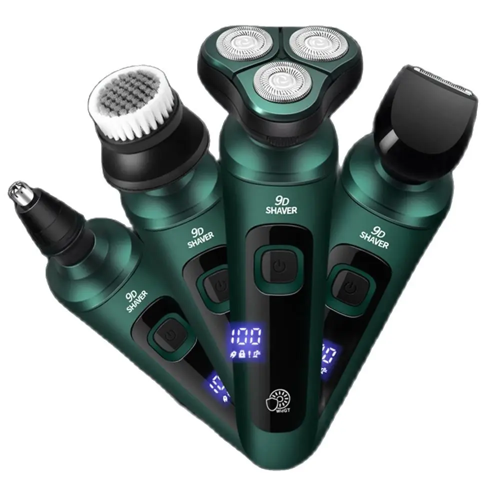 Smart-Electric-Shaver-LCD-Digital-Display-Three-head-Floating-Razor-USB ...