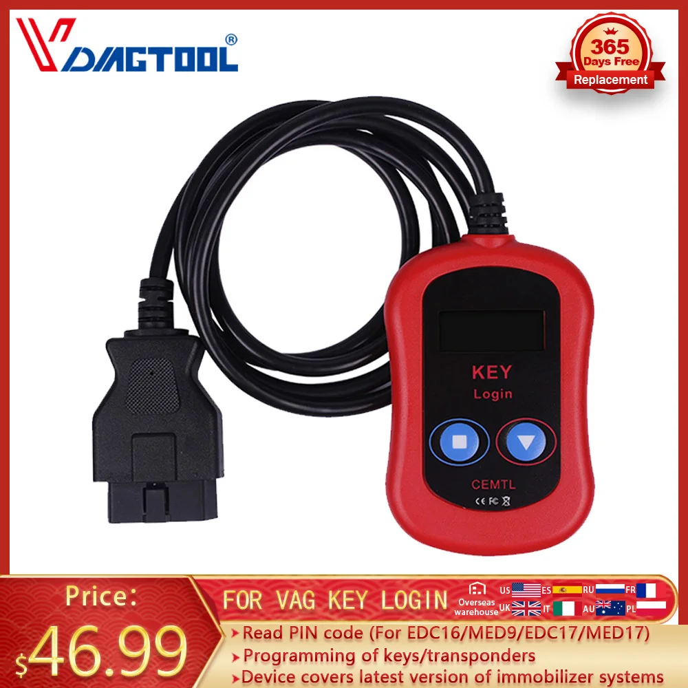 2022 New Arrival Pin Code Reader Auto Key Programmer OBD2 For Vag Key ...