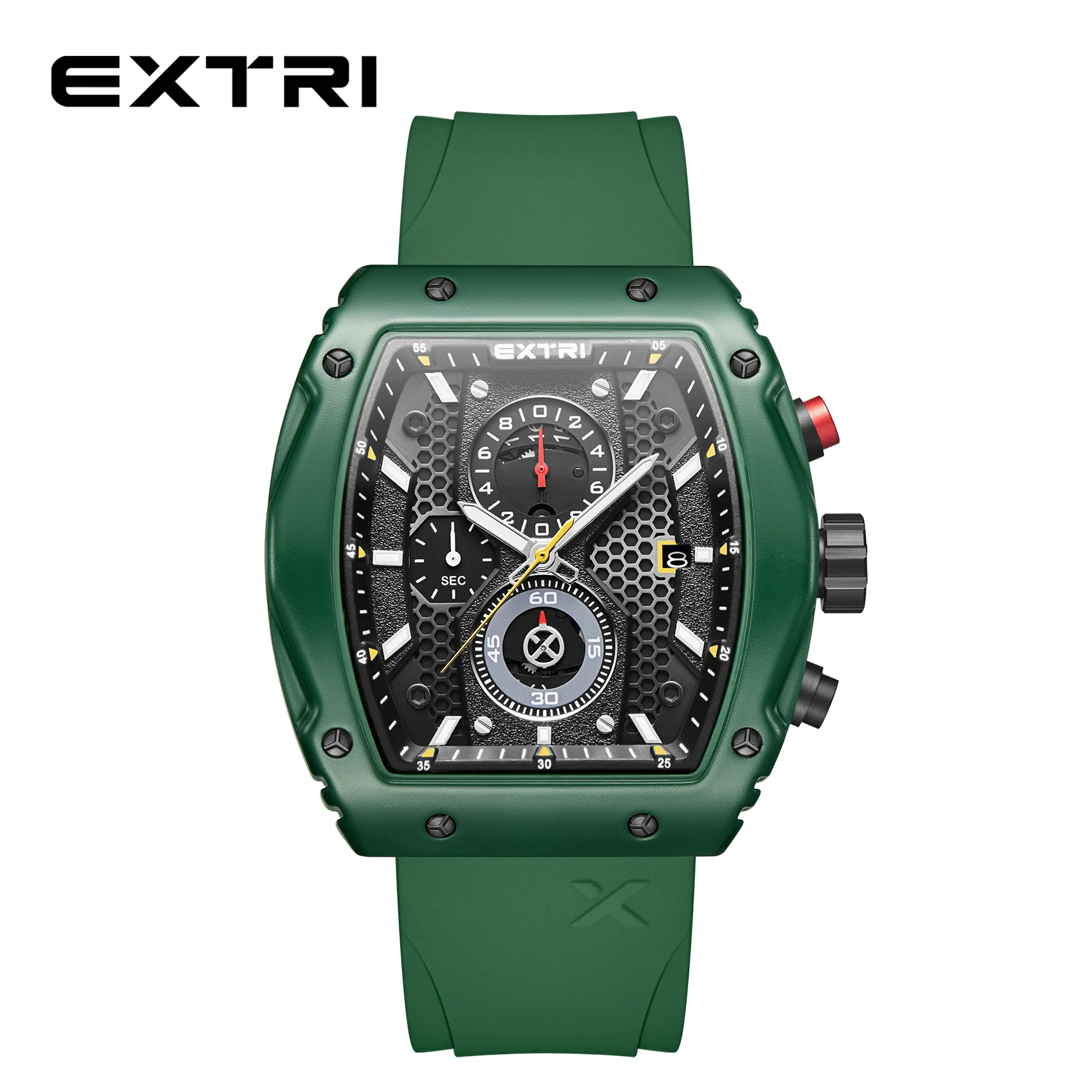 EXTRI-Unique-Green-Case-Color-Big-Size-Cool-Design-Men-Watches-Luxury ...