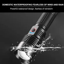 850w Powerful Led Flashlight 26650 Rechargeable Xhp50 Ultra Bright ...