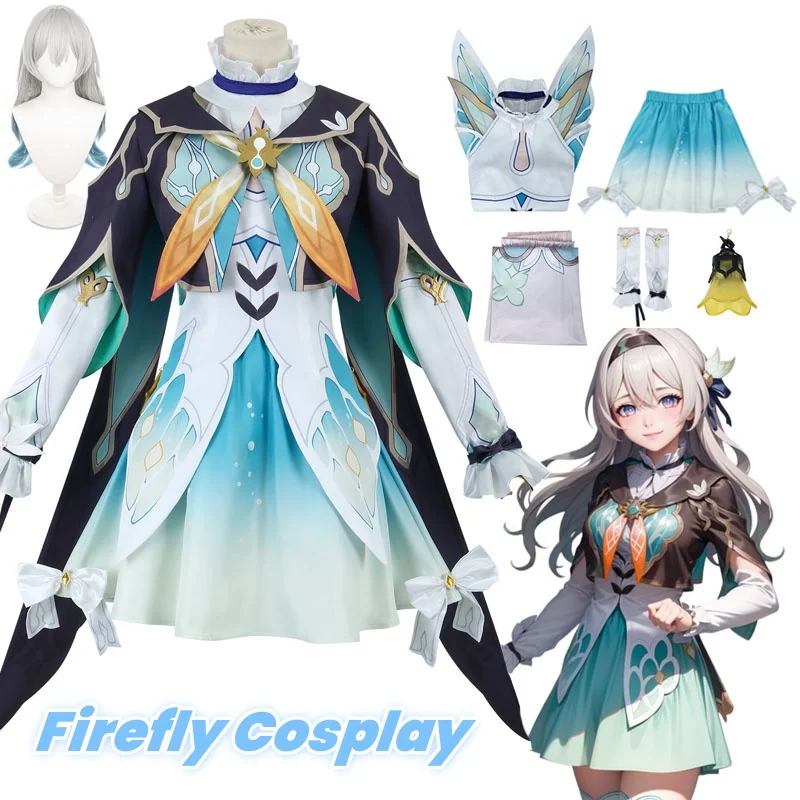 Game-Honkai-Star-Rail-Firefly-Cosplay-Costume-Dress-Uniform-Wig-Full ...